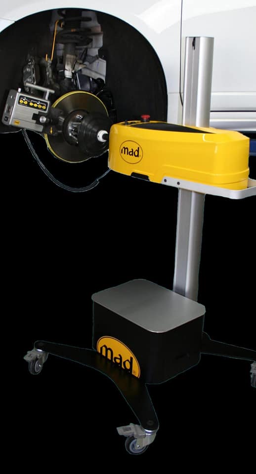 MAD brake disc lathe aligner available from Techplus - Bodyshop.ie